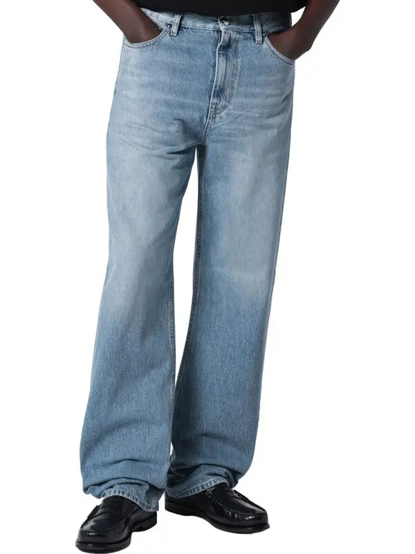 Gucci Loose-fit Washed Denim Jeans - Light Blue