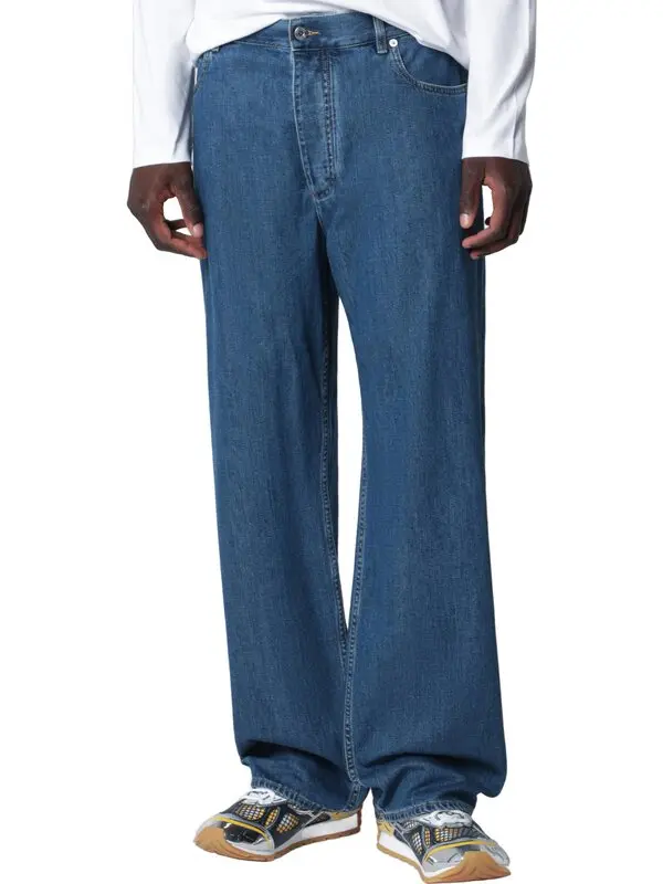 Bottega Veneta Medium Blue Wide-leg Jeans - Light Blue