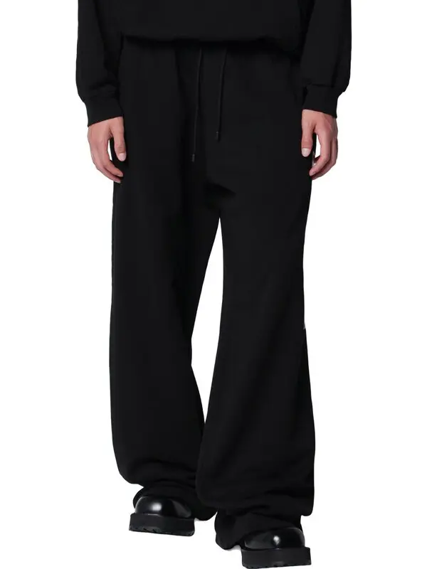 Balenciaga Jogger Trousers With Logo Print - Black