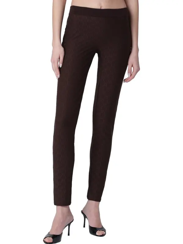 Gucci Gg Jacquard Jersey Leggings - Brown