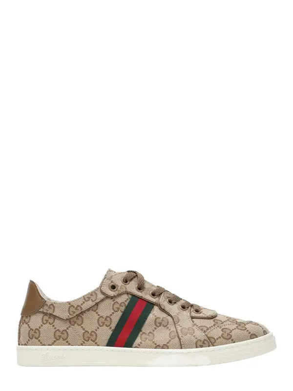 Gucci Gg Canvas Stretch Low-top Sneakers - Beige