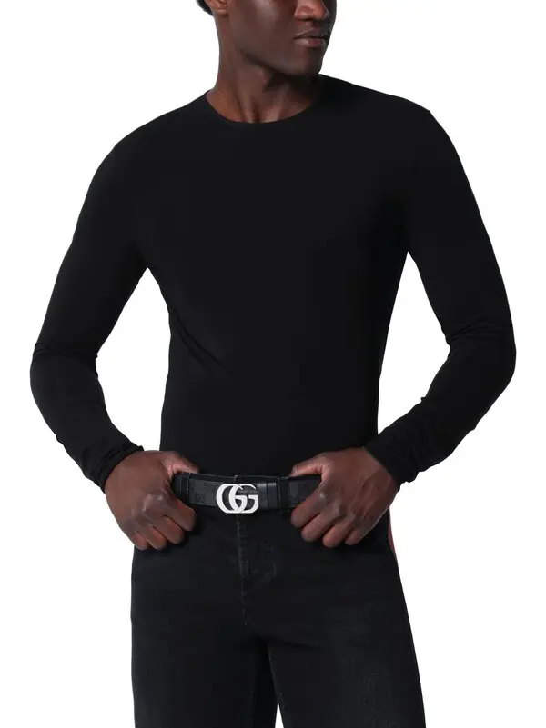 Gucci Crew-neck Knit In Viscose Blend - Black