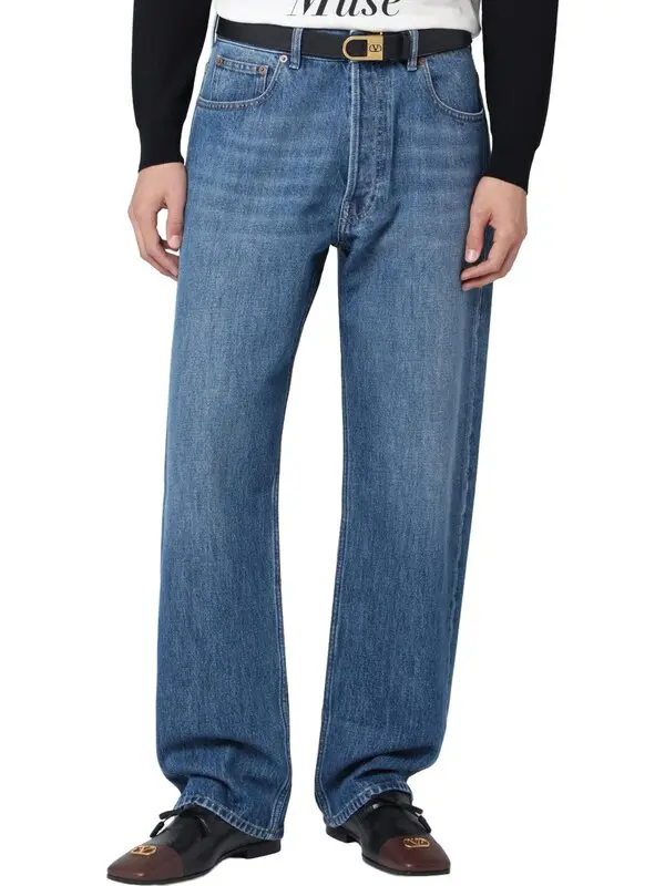 Valentino Garavani Medium Cotton Denim Jeans - Blue