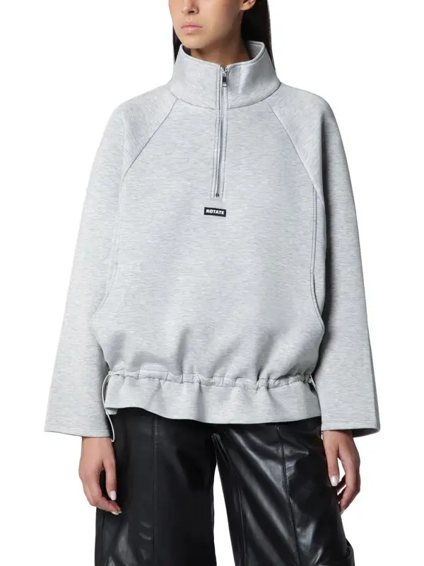 ROTATE BY BIRGER CHRISTENSEN Half Zip Scuba Jacket - Grey