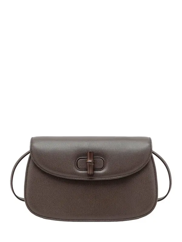 Gucci Small Shoulder Bag With Bamboo Closure - Brown