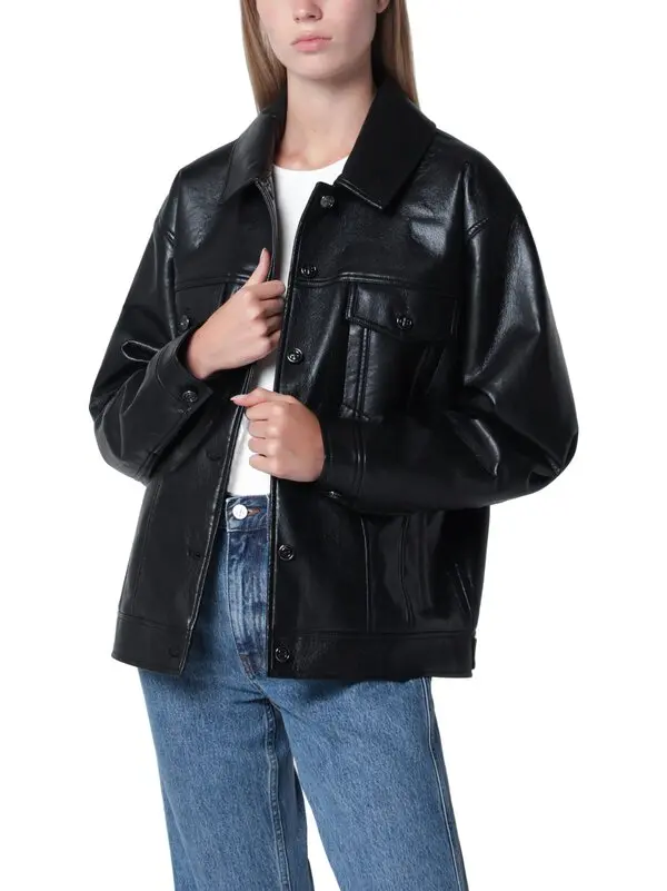 ANINE BING Regenerated Leather Jacket - Black