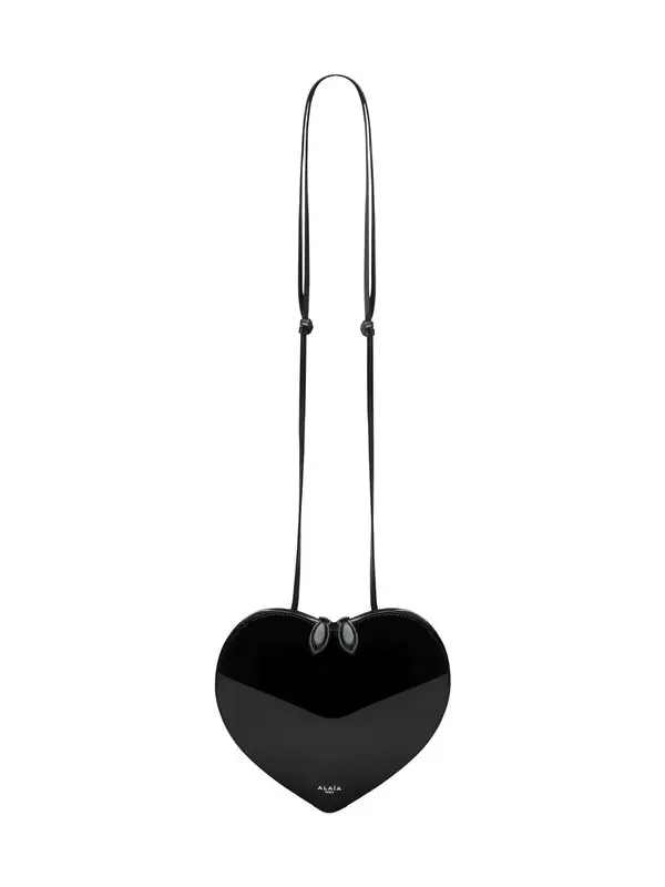 Alaïa Le Coeur Patent Leather Heart Bag - Black