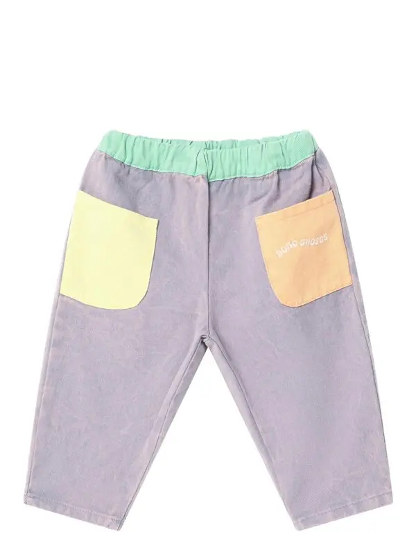 BOBO CHOSES Color-block Cotton Trousers - Multicolor