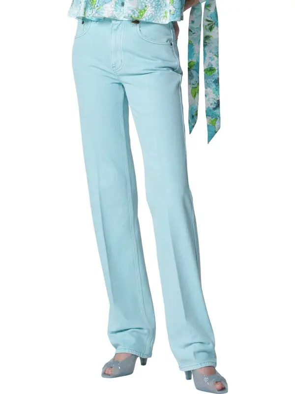 Chloé Straight Leg Jeans In Organic Cotton Denim - Blue