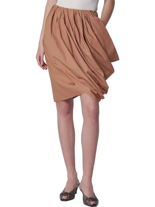 Chloé Reef Shell Cotton Wrap Skirt - Brown