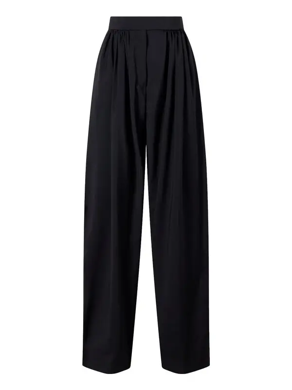 Sportmax Wool Wide-leg Pants - Black