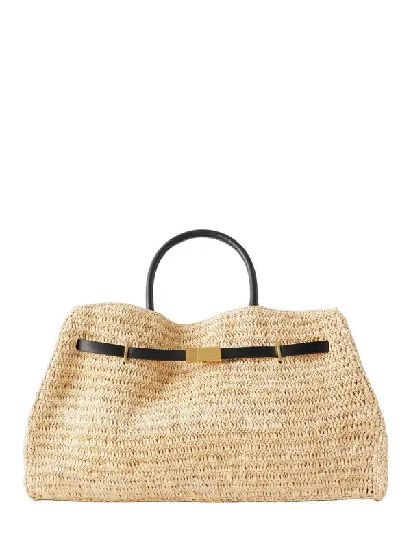 DEMELLIER Hudson Raffia Tote - Neutrals