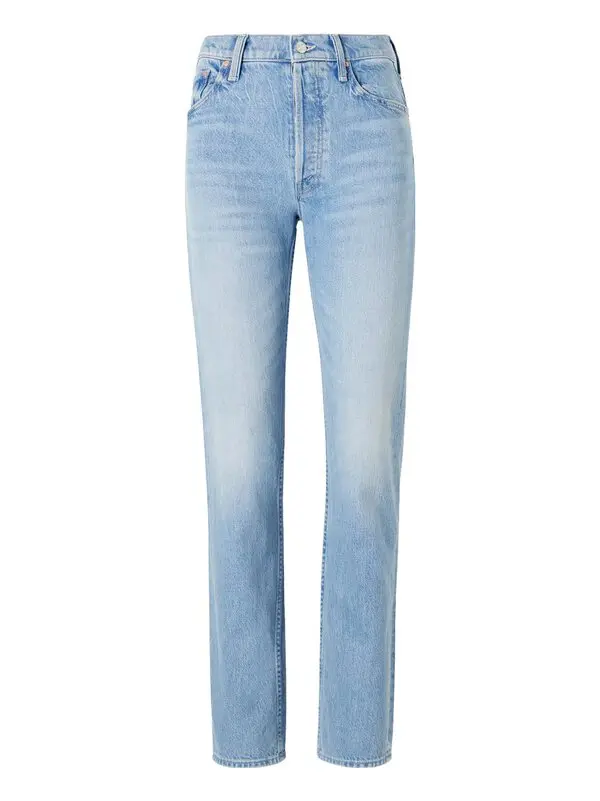 MOTHER The Tomcat Skimp High-rise Straight-leg Jeans - Blue