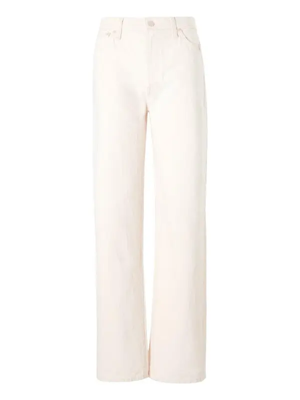 MOTHER The Dodger Skimp Mid-rise Straight-leg Jeans - Neutrals