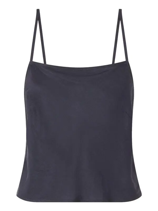 LESET Daniel Satin Top - Blue