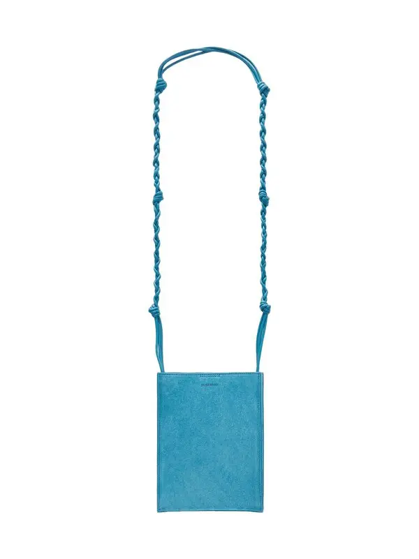 JIL SANDER Tangle Small Suede Shoulder Bag - Blue