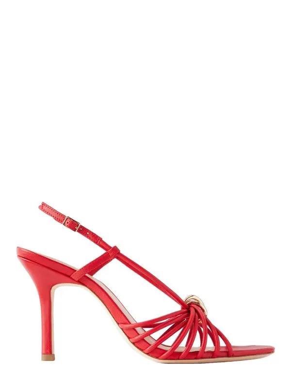LOEFFLER RANDALL Mareka 90 Embellished Leather Sandals - Red
