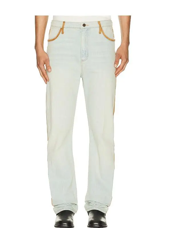AUSTIN POST Leather Edge Highland Slim Cut Jean - Lived
