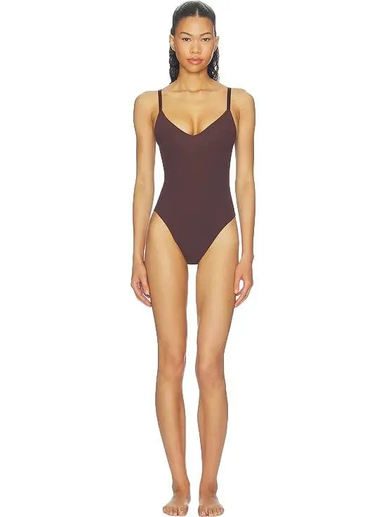 NEGATIVE UNDERWEAR Base Cami Bodysuit - Espresso