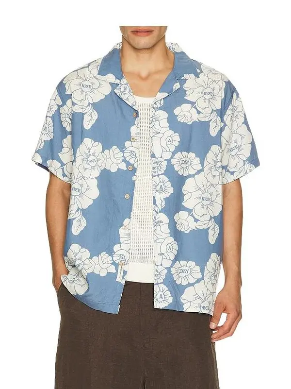 CRITICAL SLIDE Nice Day Resort Shirt - Blue