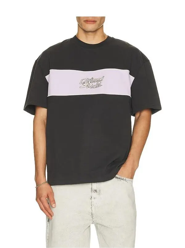CRITICAL SLIDE Electric Panel Tee In Black - Phantom