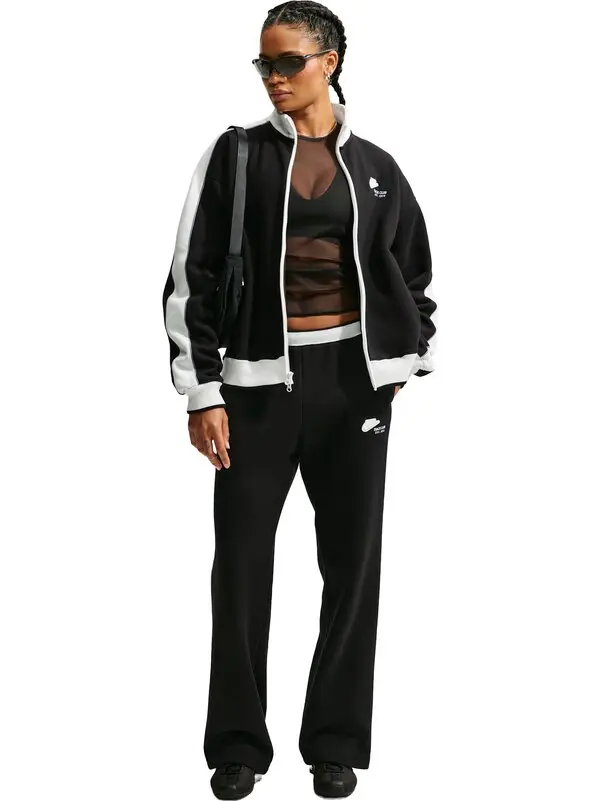 Nike Studio Fleece Medium Weight Mid-rise Track Pants - Black
