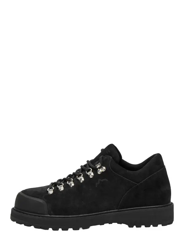 Diemme Cornaro Wax-treated Suede Lace-up Boots - Black Suede