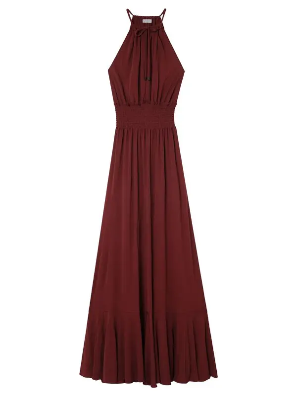 Burberry Self-tie Neckline Maxi Dress - Red
