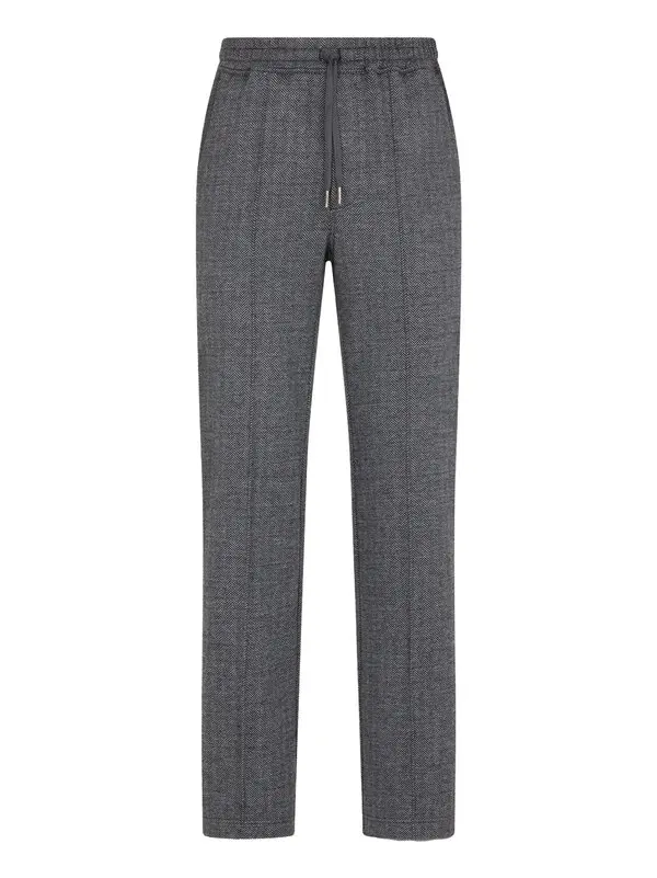 TOM FORD Cotton-wool-silk-cashmere Drawstring Trousers - Grey