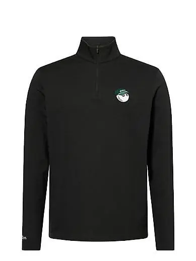 MALBON Zip-up Cotton-blend Top - Black