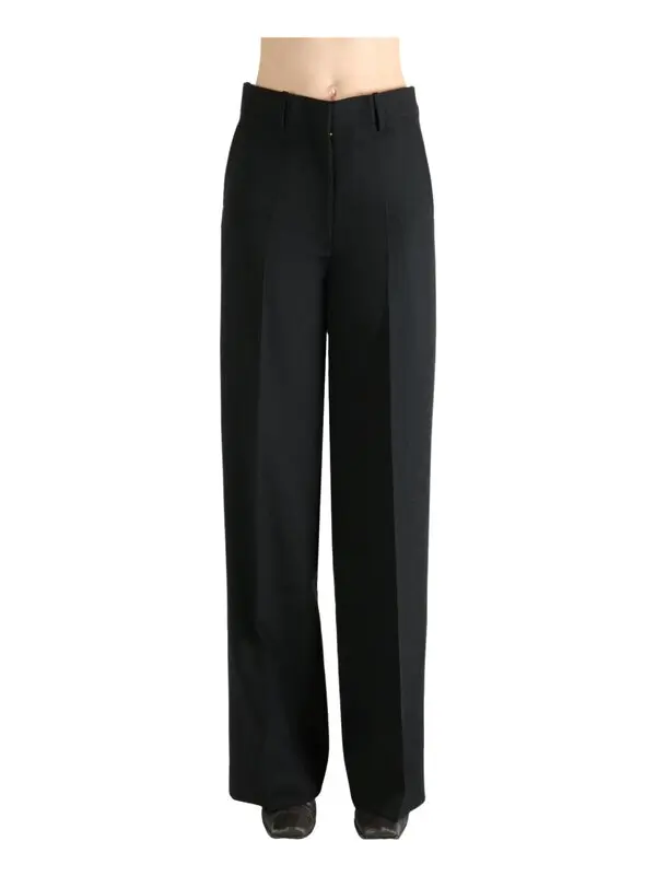 Calvin Klein High-waisted Wide-leg Trousers - Black