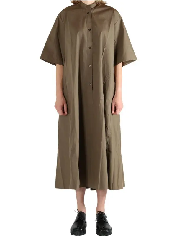 Studio Nicholson Button-front Midi Shirt Dress - Brown