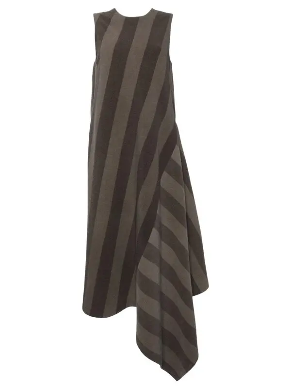 UMA WANG Sleeveless Striped Dress - Black