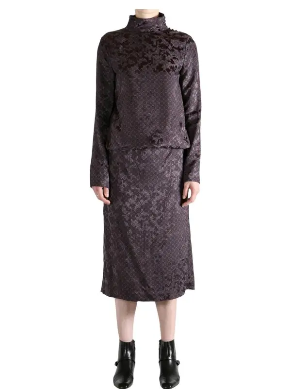 Dries Van Noten Debo Jacquard Midi Dress - Black