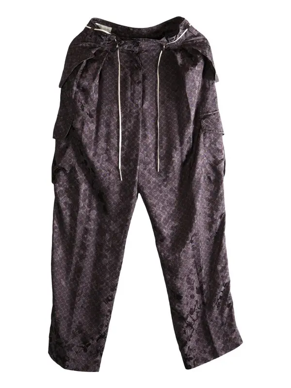 Dries Van Noten Polk Jacquard Tailored Pants - Black