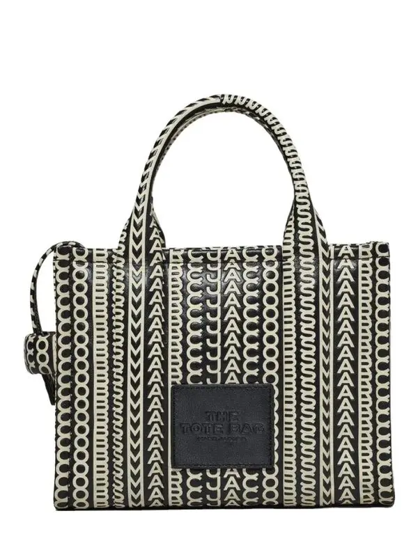 Marc Jacobs Monogram Leather Mini Tote Bag - Black