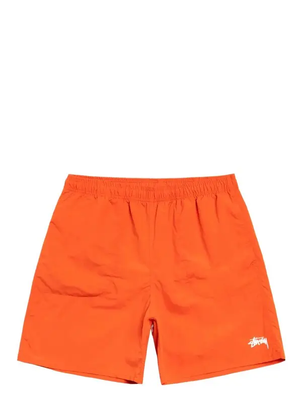 StÜssy Elastic Waist Logo Shorts - Cayenne