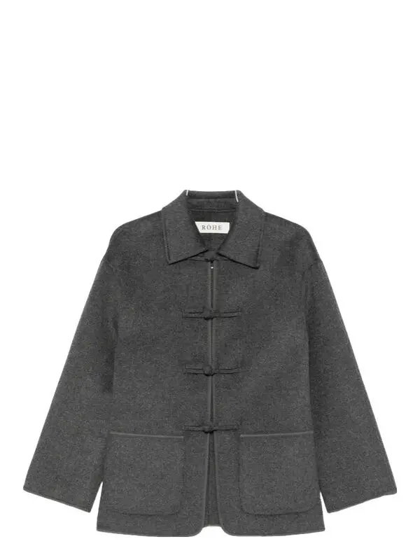 RÓHE Classic Neckline Outerwear - Grey