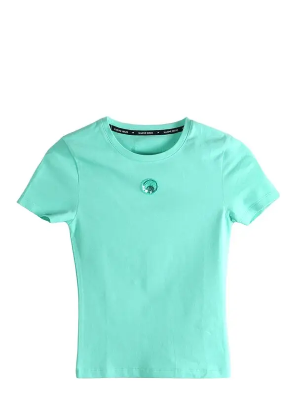 MARINE SERRE Logo Patch T-shirt - Green