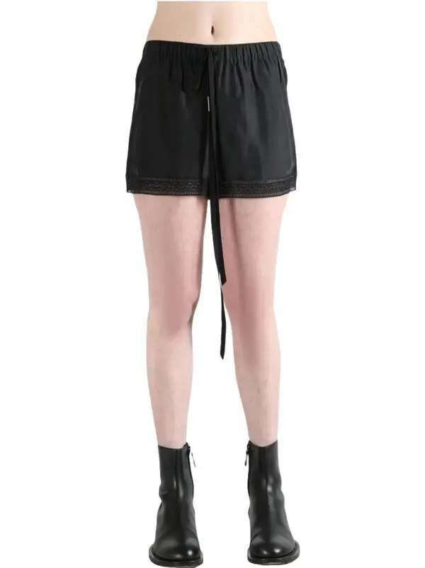 ANN DEMEULEMEESTER Lace Border Boxer Shorts - Black