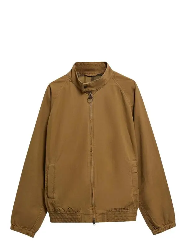 Barbour Royston Harrington Jacket With Zip Closure - Brown