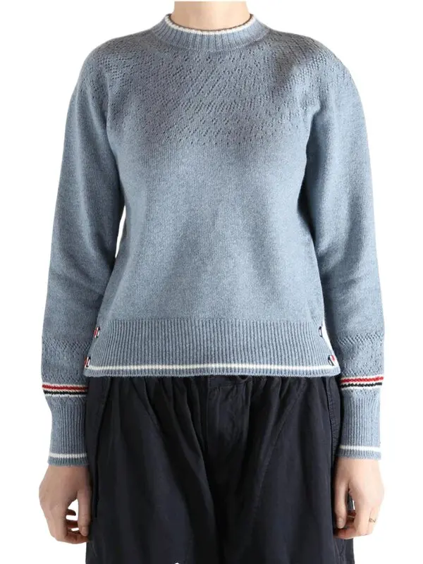 Thom Browne Striped Crew Neck Sweater - Multicolor