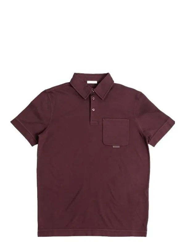 Moncler Logo Patch Short-sleeved Polo Shirt - Red