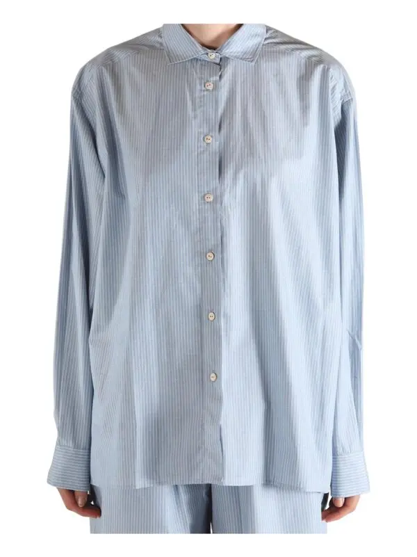 BASERANGE Striped Long-sleeve Shirt - Gray