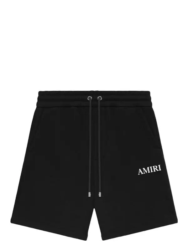 Amiri Logo Printed Drawstring Sweatshorts - Black