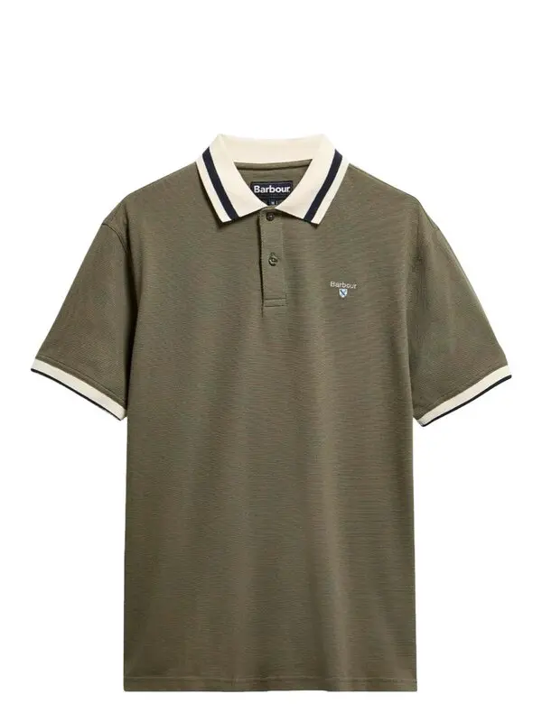 Barbour Anthorn Tailored Polo Shirt - Gray Olive