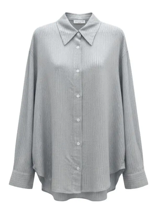 ROBERTO COLLINA Long Sleeve Shirt - Blue-gray