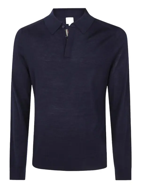 Paul Smith Long-sleeved Polo Shirt - Black