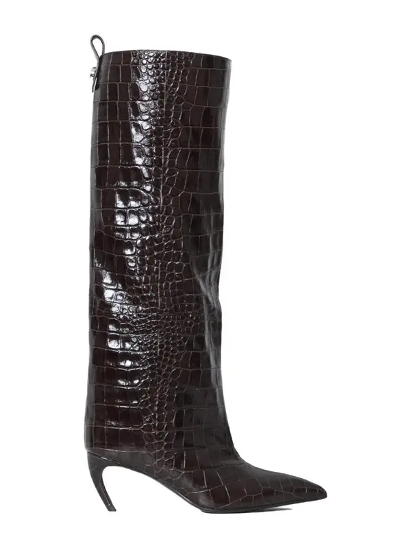 Attico Pointed-toe Tubular Boots - Black