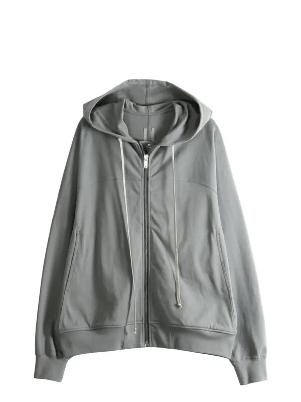 Rick Owens Long Sleeve Zip-up Hooded Jacket - Gray